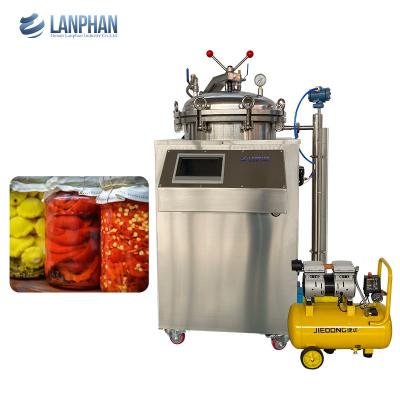 China 75l 100l 150l High Pressure Food Counter Pressure Retort Sterilizer For Bottled Food for sale