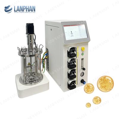 China Yeast Spirulina Lab Glass Bioreactor Fermenter Bioreactor Animal Cell Culture Bioreactor 10L/5L for sale