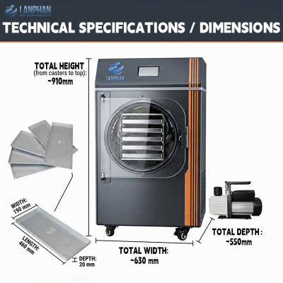 China Small Commercial/Home Freeze Dryer Machine for Food Processing and Vacuum Freeze Drying for sale