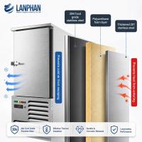 China 300L -80C Commercial Blast Freezer for Fisheries 10 Trays Stainless Steel Quick Deep Seafood Freezer for sale
