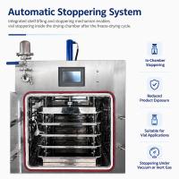 China 1.1M2 Automatic Hydraulic Stoppering Vacuum Freeze Dryer with Oil Heating for Vials for sale