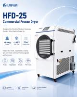China LANPHAN 25-30kg Capacity Stainless Steel Food Freeze Dryer with 2.5m² Tray Space for Commercial Use for sale