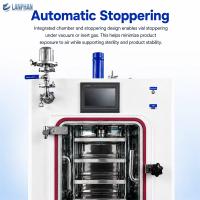 China Pilot Scale Freeze Dryer 0.3m² Pharmaceutical Lyophilizer with Real-Time Temperature Monitoring and Stainless Steel Construction for sale
