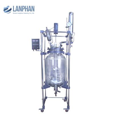 China Stainless Steel 200W Adhesive Pyrex Lab Glass Reactor for sale