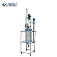 China High Pressure H2100mm 20 liter Lab Glass Reactor for sale