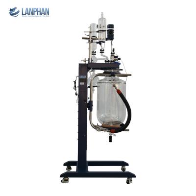 China Chemical Stirring Lab Glass Reactor Ex-proof Jacketed Cylinder Flask for sale