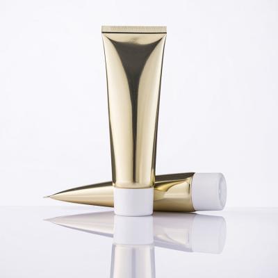 China 50ML Custom Plastic Lotion Tubes with Gold Screen Printing for Skincare Packaging - 10,000 MOQ for sale