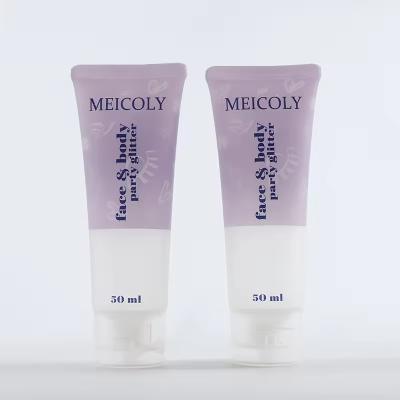 China Custom Transparent Cosmetic Tube with Flip Cap - 50ml Capacity Plastic Packaging for Skincare Products for sale