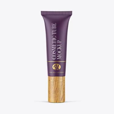 China Bamboo Lid Aluminum Laminated Cosmetic Tube 5ml-200ml with Customizable 50ml Capacity for Ointments and Creams for sale