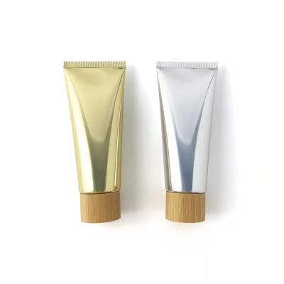 China 50ml 60ml 80ml Plastic Squeeze Tube with Bamboo Lid - Custom Cosmetic Packaging for Creams & Serums for sale