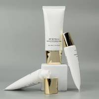 China 50ML Custom White Plastic Squeeze Tubes for Cosmetic Packaging with Screen Printing and OEM Services for sale