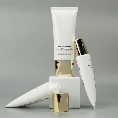 China 50ML Custom White Plastic Squeeze Tubes for Cosmetic Packaging with Screen Printing and OEM Services for sale