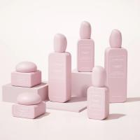 China Custom Pink Cosmetic Bottles and Jars 50ML Capacity Luxury Lotion Pump Packaging for Skincare Products for sale