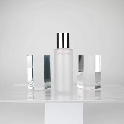 China Clear 100ml PET Roll On Bottles with Silver Screw-On Lids for Cosmetic and Personal Care Products for sale