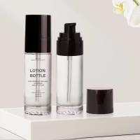 China Clear Glass Cosmetic Bottles Eco Friendly Lotion Pump Bottles Customized for sale