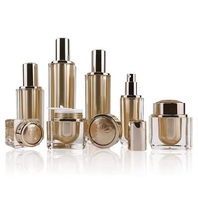 China Customized Cosmetic Bottles And Jars 5ml - 500ml Cosmetic Bottle Sets for sale