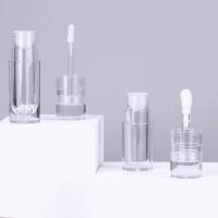 China Clear PETG Round Lip Gloss Container Cosmetic Jars Recyclable Plastic Bottle Cosmetic Bottles for sale