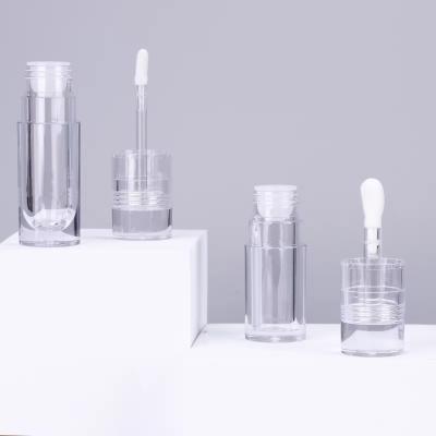 China Clear PETG Round Lip Gloss Container Cosmetic Jars Recyclable Plastic Bottle Cosmetic Bottles for sale