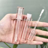 China Square Transparent Plastic Lip Gloss Tubes Customized Capacity Cosmetic Tube Packaging for sale