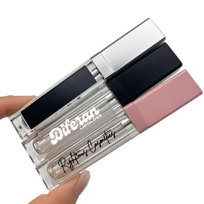 China Transparent Lip Gloss Container Customized Logo Screen Printing Lip Gloss Tube for sale