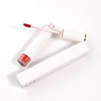 China Round Clear Lip Gloss Tubes Box Custom Label Empty Cosmetic Tube Packaging for sale