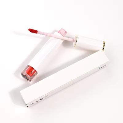 China Round Clear Lip Gloss Tubes Box Custom Label Empty Cosmetic Tube Packaging for sale