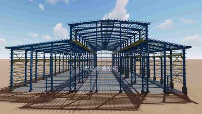 China Metal Space Frame Steel Structure Building Prefab Warehouse Commercial for sale