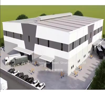 China Customizable Steel Structure Workshop with Large Span Design and Q235B Q355 Grade for Industrial Facilities for sale
