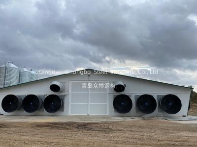 China Prefabricated Steel Structure Poultry House with Durable Materials and Easy Assembly for Chicken Farming for sale