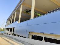 China 16,800㎡ steel structure building with partial four floors, adopting polyurethane sandwich wall panels for superior insulation performance. for sale