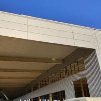 China 16,800㎡ steel structure building with partial four floors, adopting polyurethane sandwich wall panels for superior insulation performance. for sale