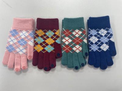 China Custom Winter Acrylic Wool Knit Gloves with Logo - Touchscreen Compatible, Windproof, Unisex Thermal Gloves for sale