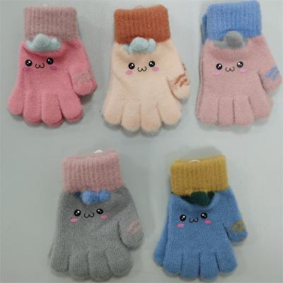China Color Blocking Winter Knit Gloves - Stretchy Wool Thermal with Touchscreen Compatibility for Outdoor Activities for sale