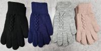 China Custom Insulated Winter Knit Gloves - Acrylic Wool Blend, Touchscreen Compatible, Unisex Stretch Fit for sale