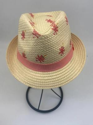 China Women's Wide Brim Straw Sun Hat with 3-Inch Brim, Adjustable Chin Strap and Ribbon Accessory for sale