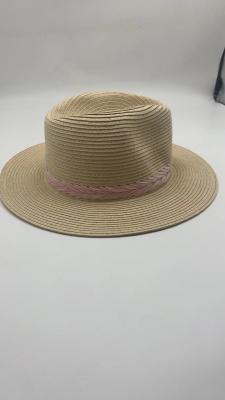 China 4-Inch Crown Natural Straw Hat with 3-Inch Brim - Adjustable Chin Strap for Women's Summer Wear for sale