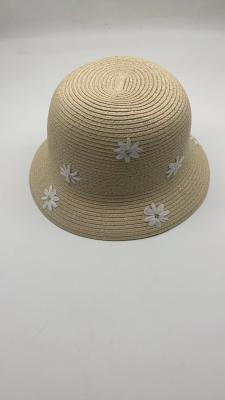 China Natural Straw Wide Brim Sun Hat for Women Floppy 4 Inch Crown Adjustable Chin Strap for sale