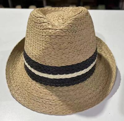 China Women's Wide Brim Straw Sun Hat with 4-Inch Crown and Adjustable Chin Strap for Summer Protection for sale