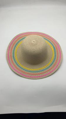 China Adjustable Chin Strap Straw Sun Hat for Women - 3 Inch Brim, 4 Inch Crown, Natural Color for sale