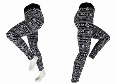 China Women's Fleece Lined Leggings 95% Polyester 5% Spandex - Seamless Thermal Leggings with Snowflake Designs - MOQ 600 Pieces for sale