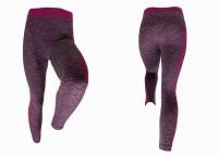China 230gsm Yoga Leggings with Pink Contrast Melange - 4 Fabric Options from 230-315gsm, XS-XXL Sizes for sale