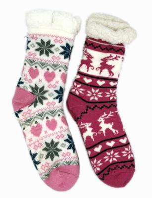 China Double Layer Jacquard Snowflake Socks - 98% Acrylic 2% Spandex, 200K Dozen Monthly Capacity for sale