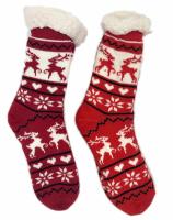 China Double Layer Jacquard Snowflake Socks - 98% Acrylic 2% Spandex, 200K Dozen Monthly Capacity for sale