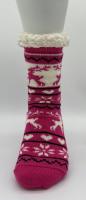 China Double Layer Jacquard Snowflake Socks - 98% Acrylic 2% Spandex, 200K Dozen Monthly Capacity for sale