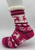 China Double Layer Jacquard Snowflake Socks - 98% Acrylic 2% Spandex, 200K Dozen Monthly Capacity for sale