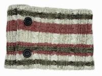 China Melange Cable Fleece Layer Scarf with Button Decoration - 100% Acrylic/Polyester, 45-60 Day Production for sale