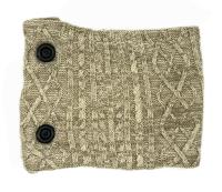 China Melange Cable Fleece Layer Scarf with Button Decoration - 100% Acrylic/Polyester, 45-60 Day Production for sale
