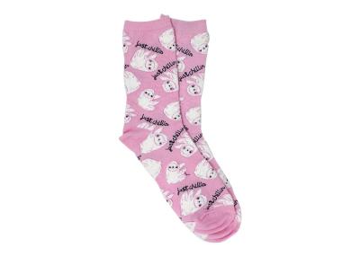 China Customizable Anti-Bacterial Women's Sloth Socks - Cotton/Spandex/Polyester Blend, 500 Dozen MOQ, 45-Day Delivery for sale