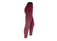 China Women's Fleece Lined Leggings 97% Polyester 3% Spandex - Snowflake Burgundy Black Pattern - S/M/L/XL Sizes for sale