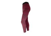 China Women's Fleece Lined Leggings 97% Polyester 3% Spandex - Snowflake Burgundy Black Pattern - S/M/L/XL Sizes for sale